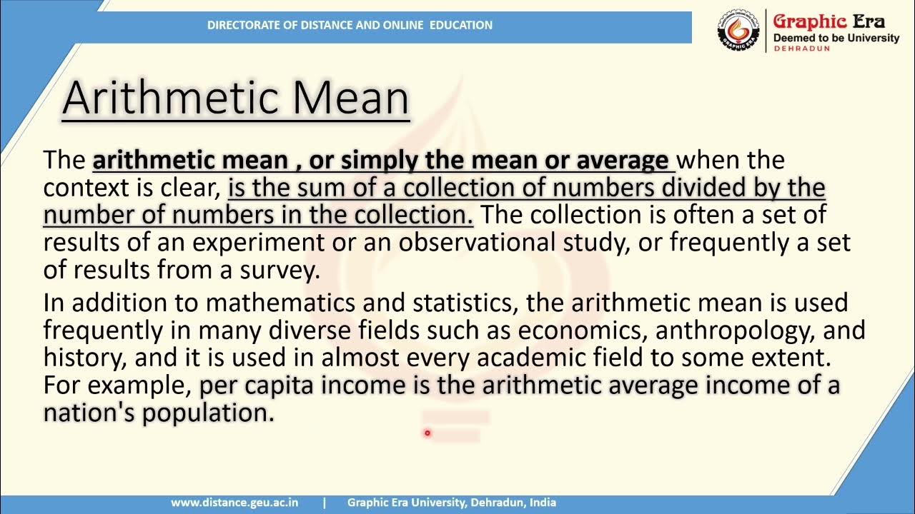Measures of Central Tendencies | Mean | Median | Mode | A.M. | G.M. | H ...