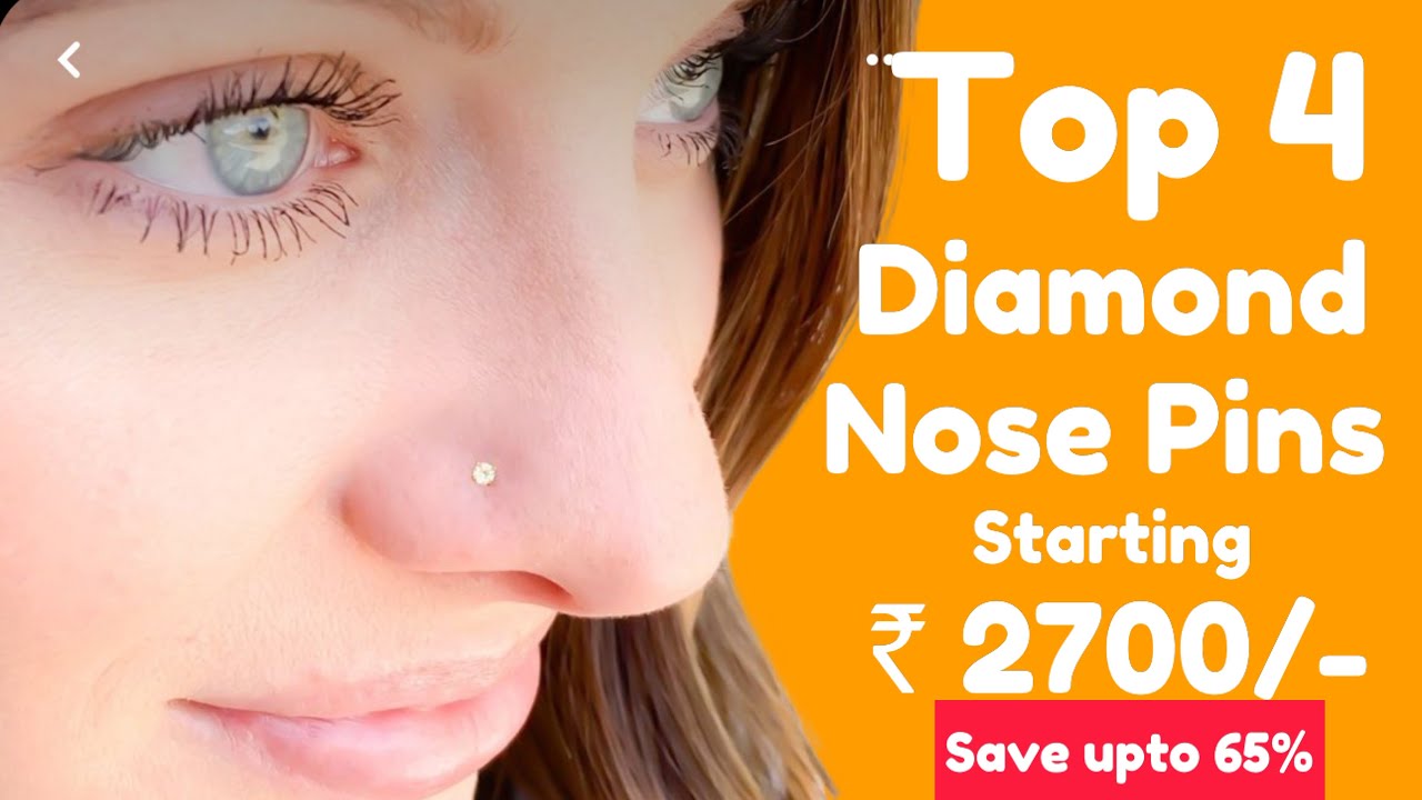 Top 4 Trending Gold Diamond Nose Pins Designs | Diamond Nose Pins - YouTube