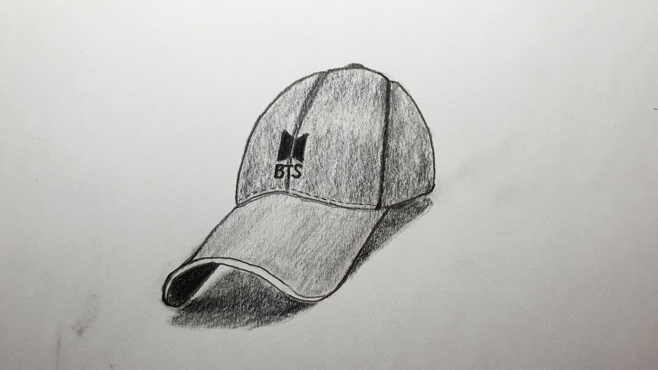 How to draw a cap - BTS cap - YouTube
