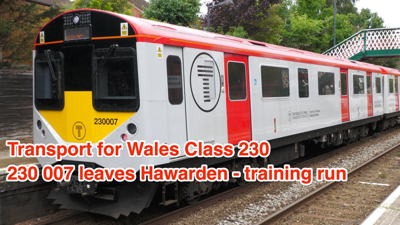 TfW Class 230 - 230007 departs Hawarden for Bidston on a training run ...