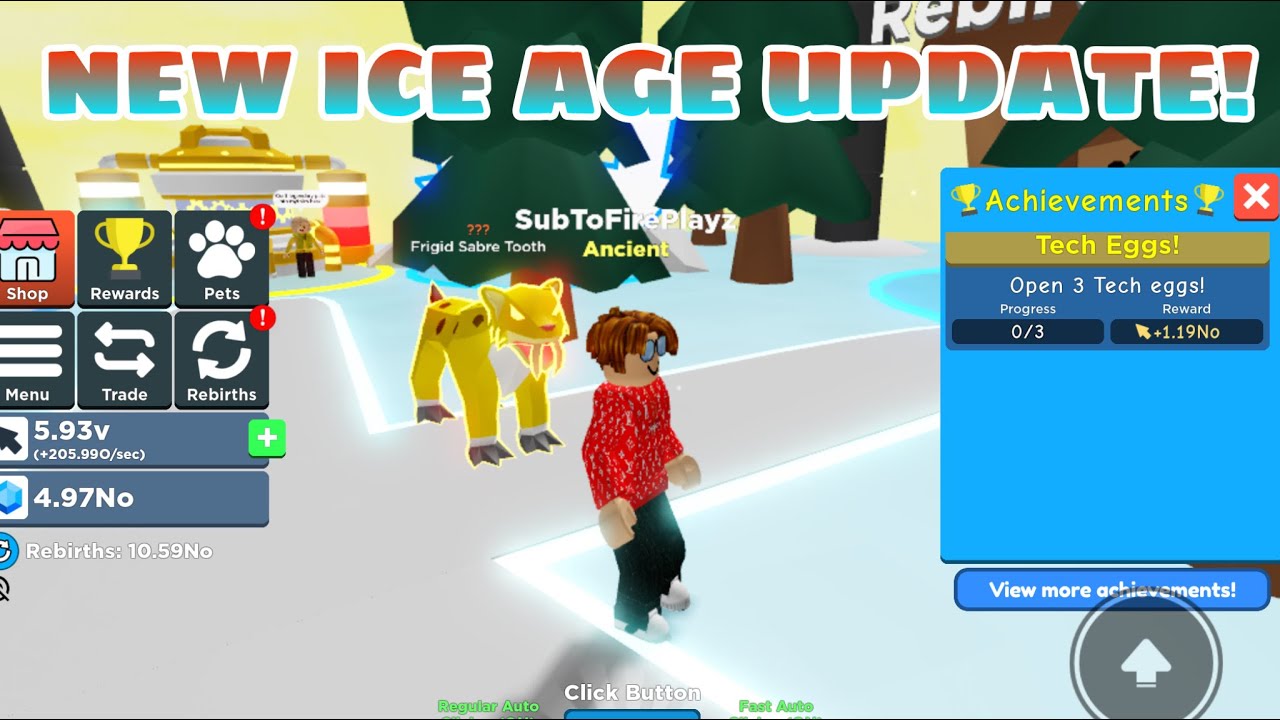 🍀 ️NEW ICE AGE UPDATE IN CLICKER SIMULATOR - YouTube