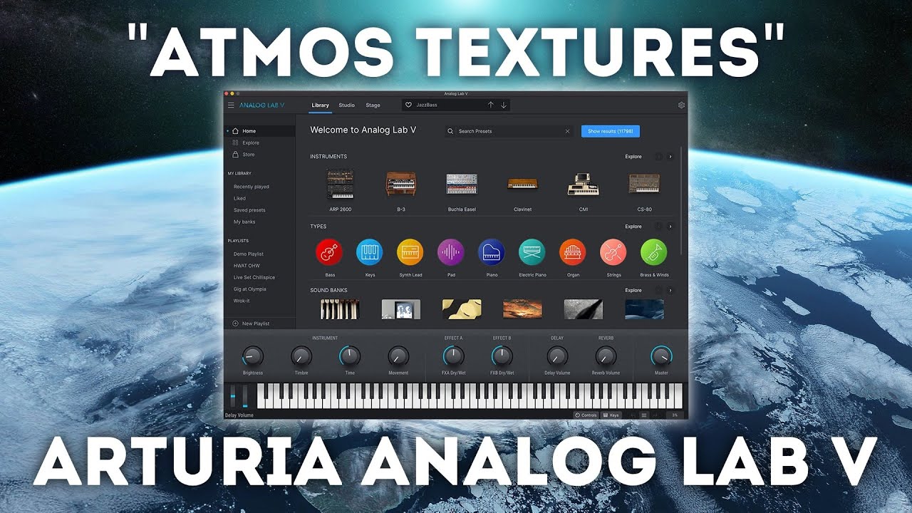 Arturia Analog Lab V - "Atmos textures" Sound Bank 65 presets - YouTube