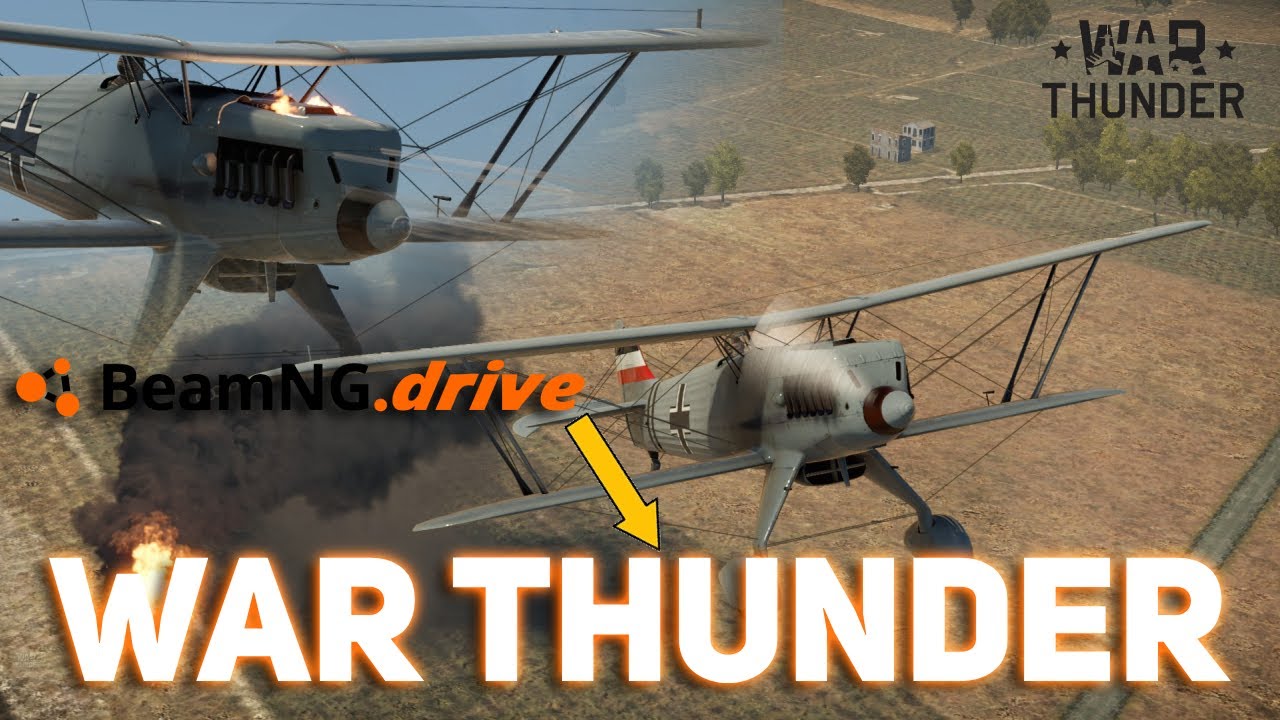 BeamNG Player Becomes A German Fighter Pilot / War Thunder - YouTube