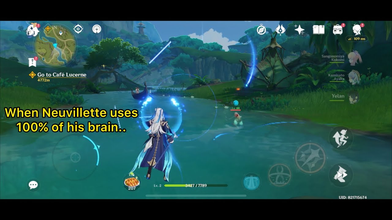 When Neuvillette uses 100% of his brain.. - YouTube