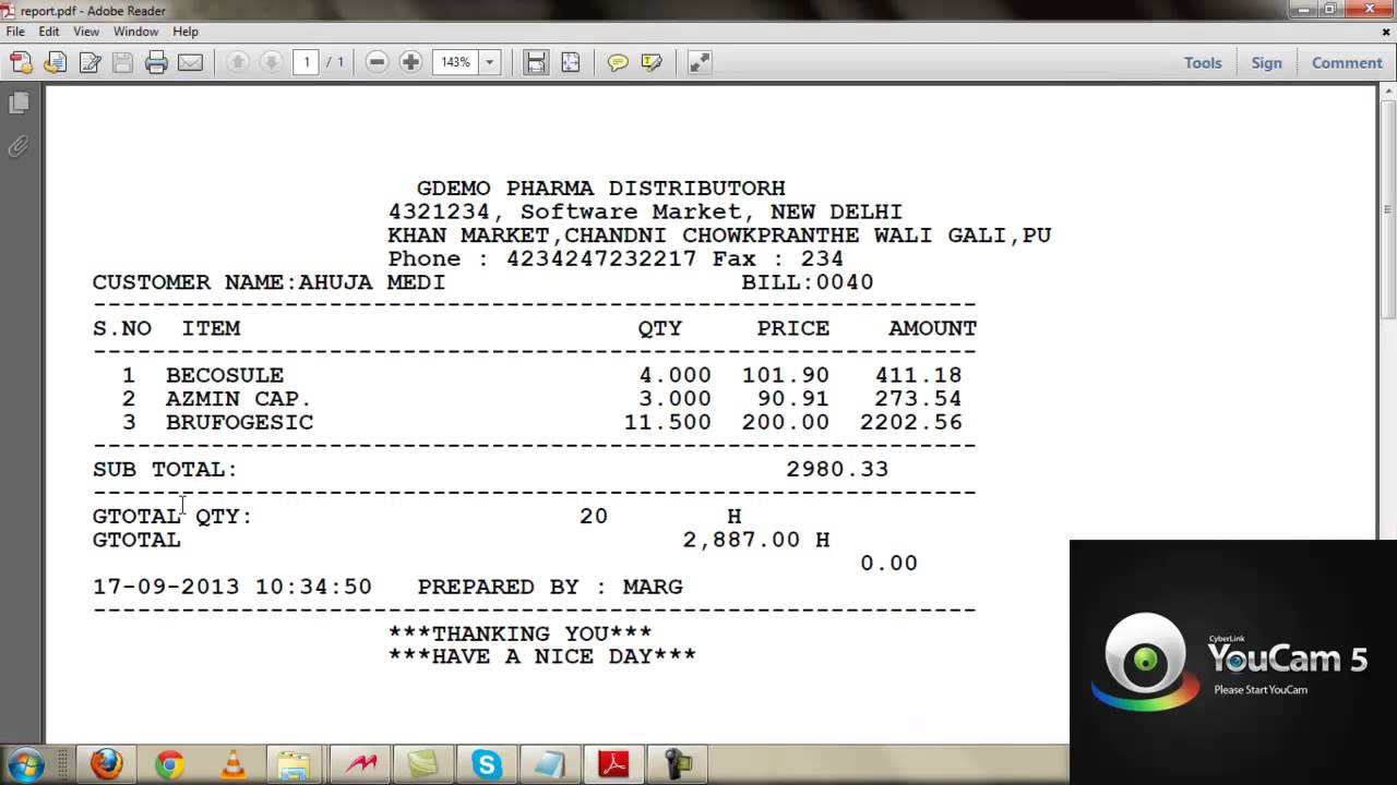 DMP bill format create in marg - YouTube