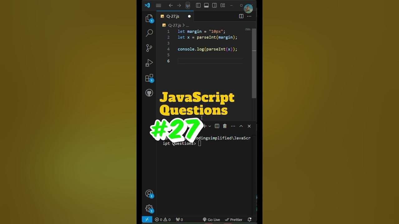 #27 : JavaScript Questions Series #coding #webdevelopment #codingsimplifiedspace # ...