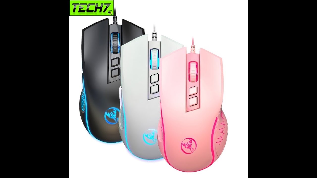 Chuột LED RGB 3600 DPI Gaming Mouse HXSJ X100 - YouTube