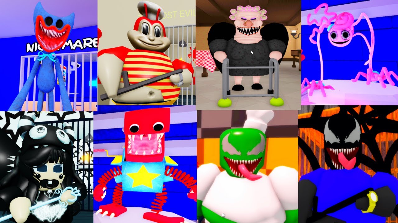 🔥Roblox🔥 5 SPEEDRUN Nightmare Huggy Wuggy / Jollibee / Grumpy Gran ...