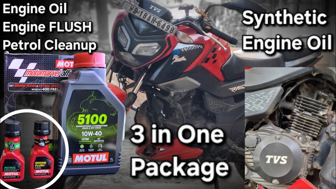 Motul 3 in 1 Synthetic Engine Oil 10w40 Review | With Engine Flush ...
