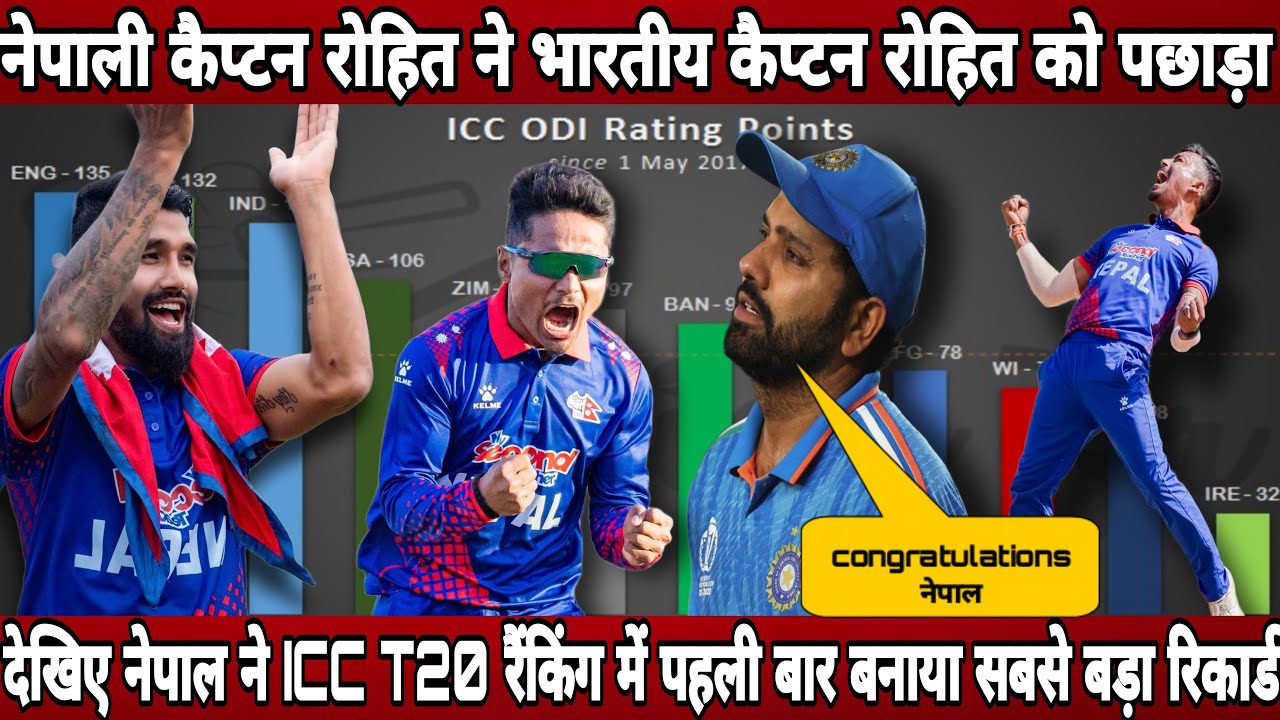 Nepali captain Rohit poudel beat india captain Rohit sharma in ICC T20 ...