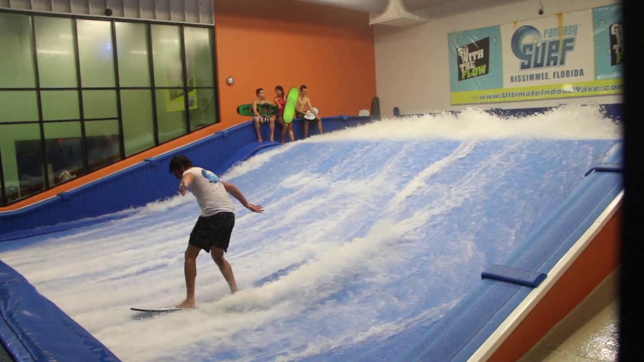 Fantasy Surf Resort FlowRider Double in Kissimee Florida Pro Tricks ...