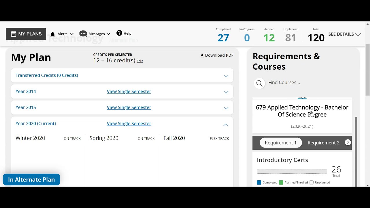 How to use the Grad Planner for Applied Technology students - YouTube