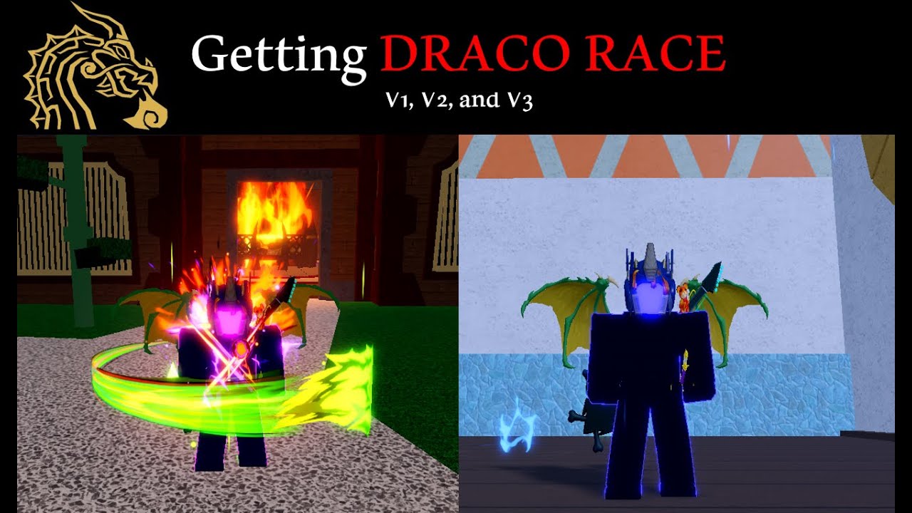 GETTING DRACO RACE V1, V2, AND V3! (Blox Fruits) - YouTube