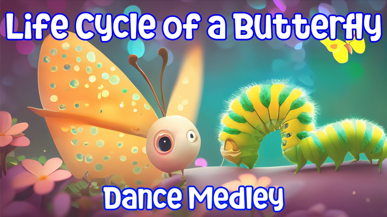 Life Cycle of a Butterfly Dance Medley | Children's Action Song ...
