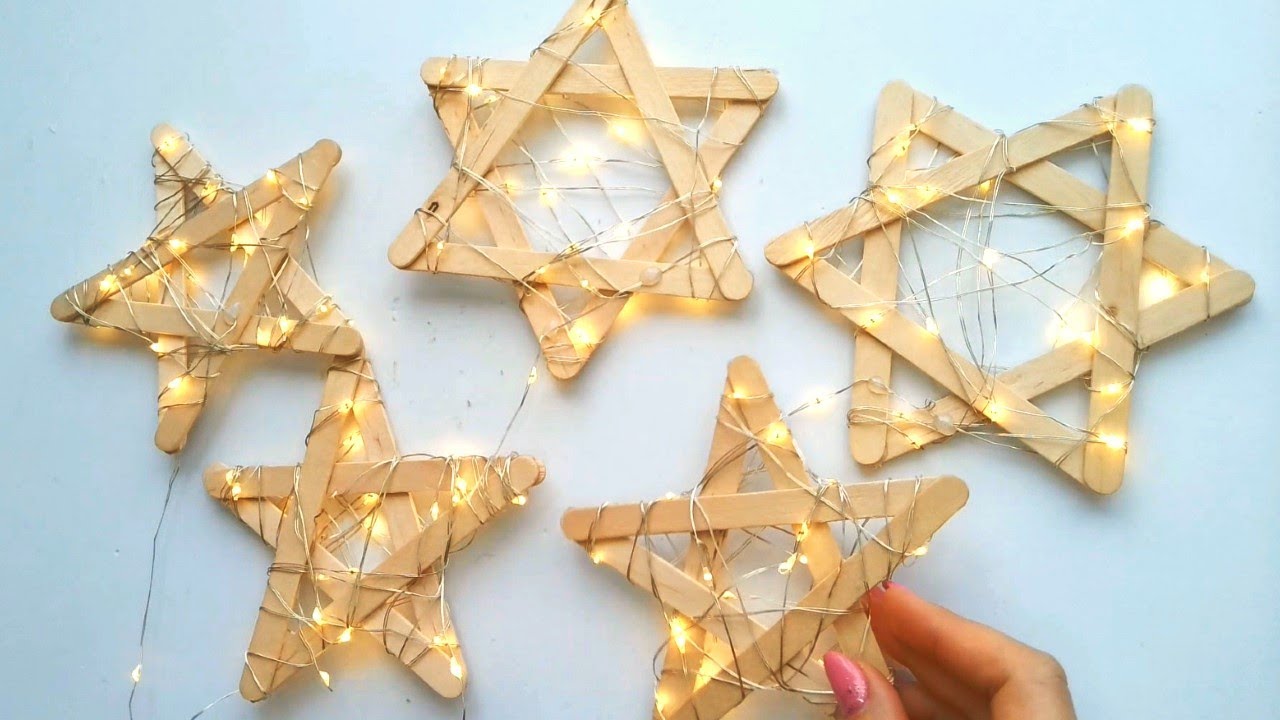 🌟 Easy STAR LIGHTS Tutorial 🌟 Handmade Christmas Decorations & New Year ...