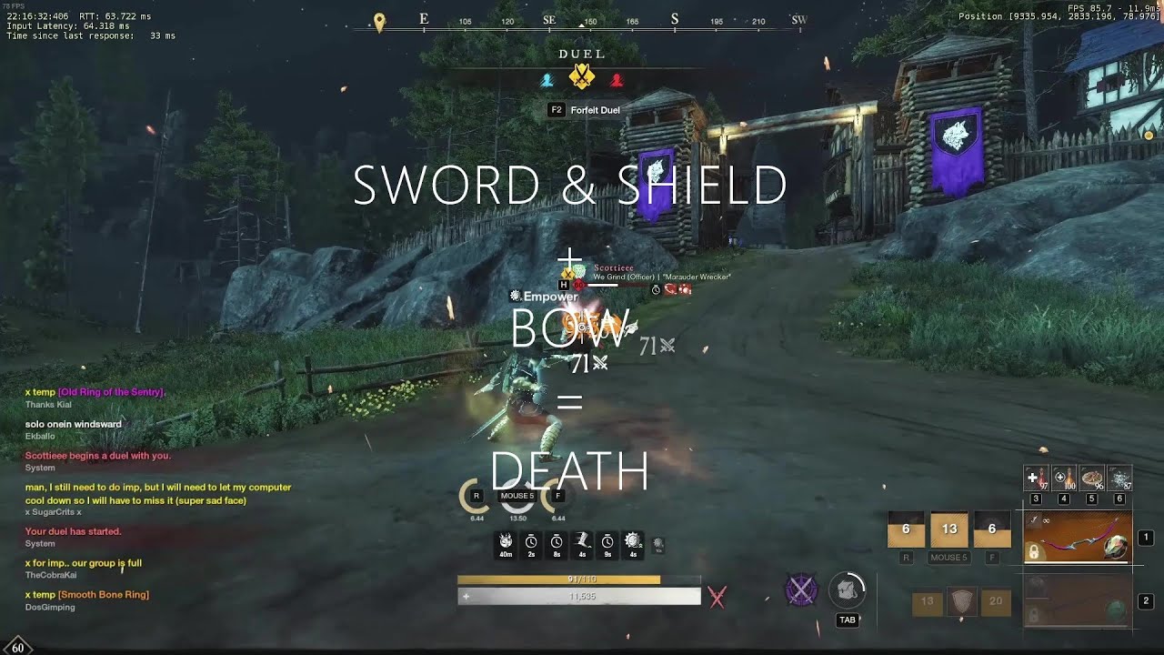 The "One Shot" Bow Combo - Sword & Shield / Splinter Shot (New World ...