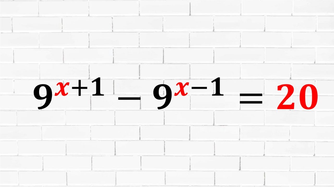 A Nice Exponential Problem Math Olympiad Question Youtube 8566