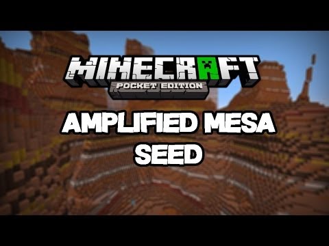 Minecraft PE 0.9.0 - AMPLIFIED MESA Seed - YouTube