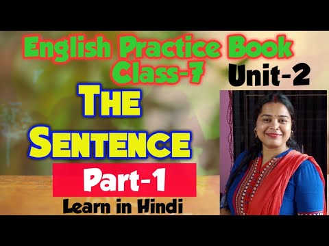 The Sentences Part-1,English Practice Book Class-7 DAV Public School ...