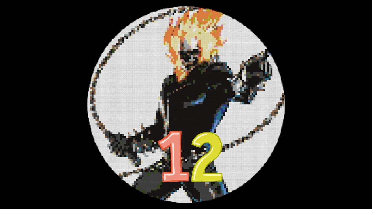 Minecraft Pixel Art Ghost Rider - YouTube