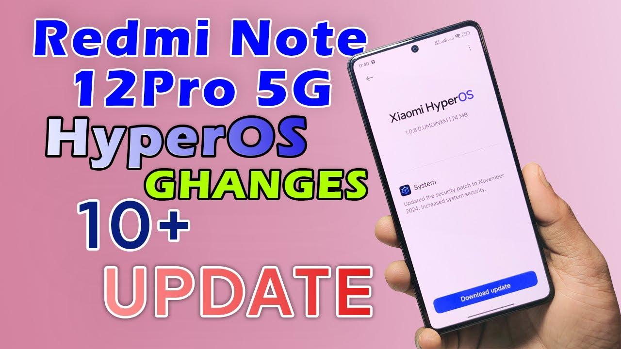 Redmi Note 12 Pro HyperOS Update V1.0.8.0 New 10+ Features | Redmi Note ...