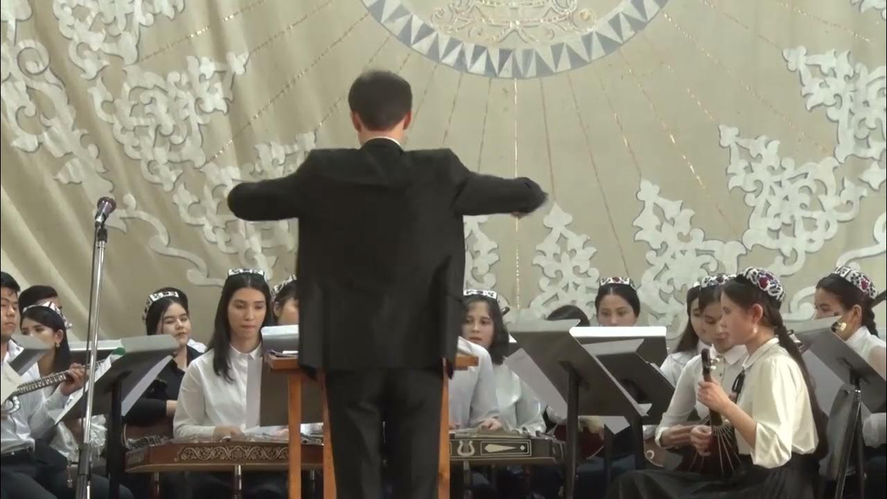 F.Alimov "Tabriknoma" O'zbek xalq cholg'ulari talabalar orkestri ijro etadi Dirijor M.Turdiyev ...