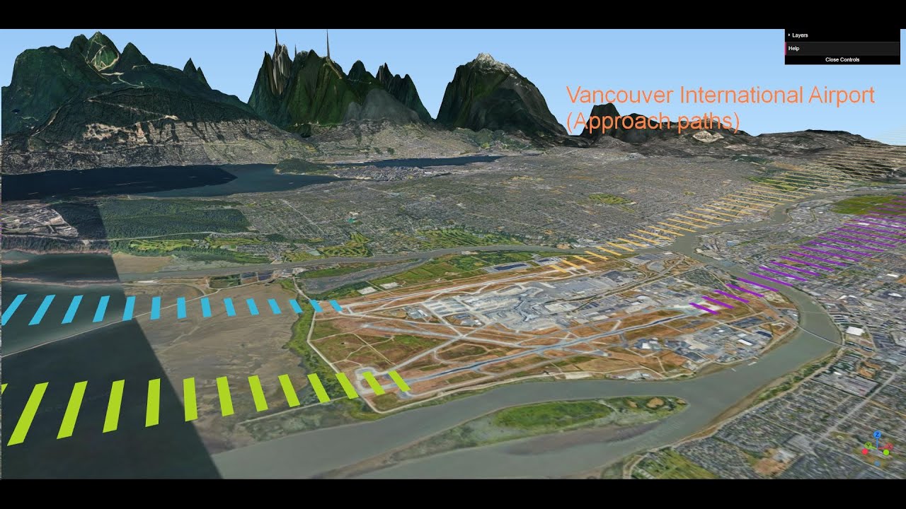 Vancouver International Airport Approach paths for all 4 Runways. - YouTube