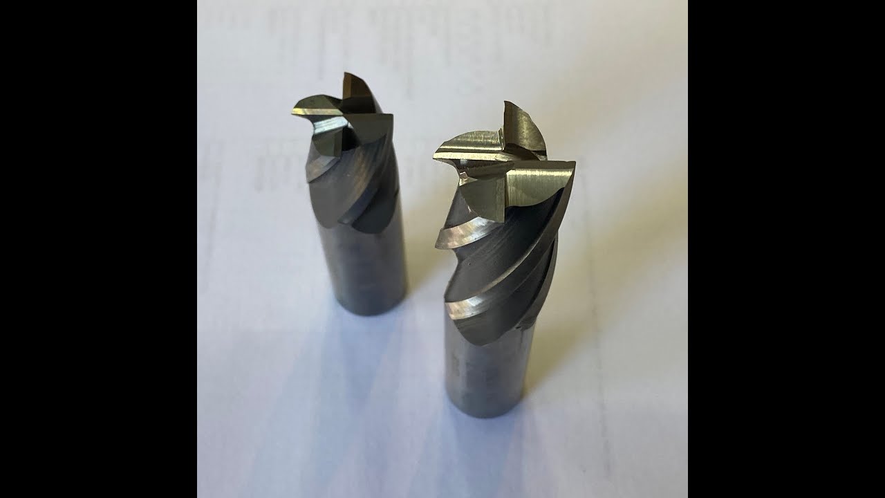 How to grind a 4 flute center cutting end on Carbide end mill a ...