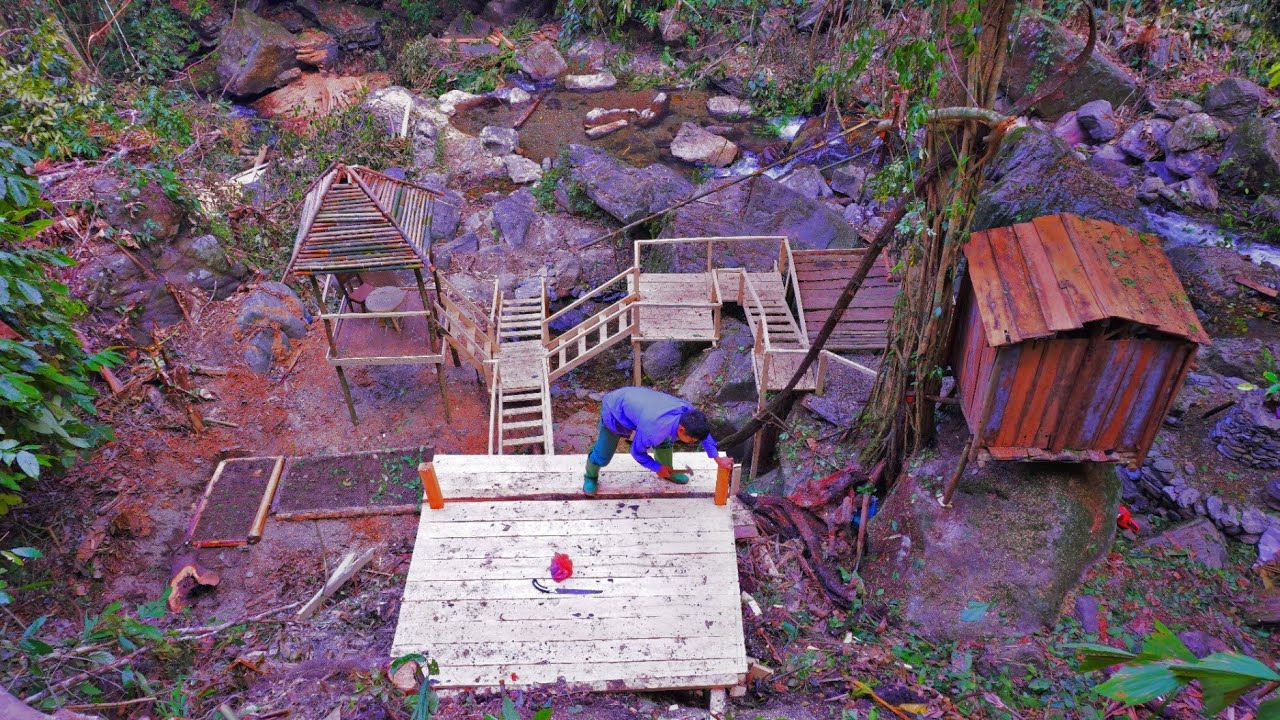 Growing vegetables - wooden floor design - forest life - 22 days ...