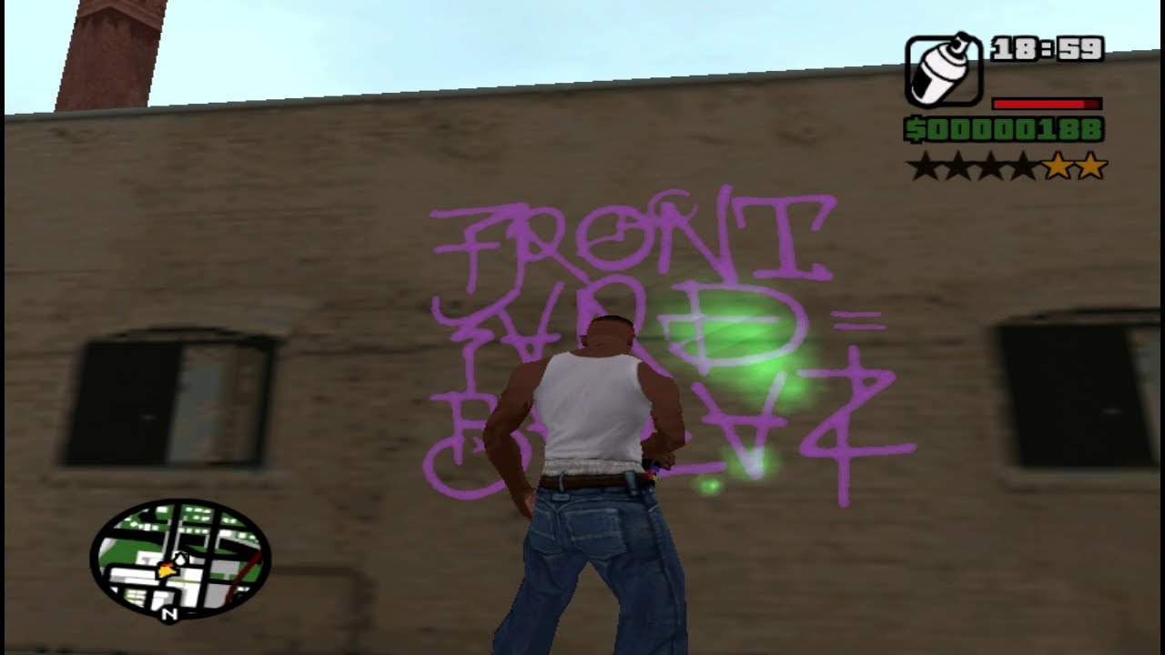 GTA San Andreas mission 3 tagging up turf - YouTube