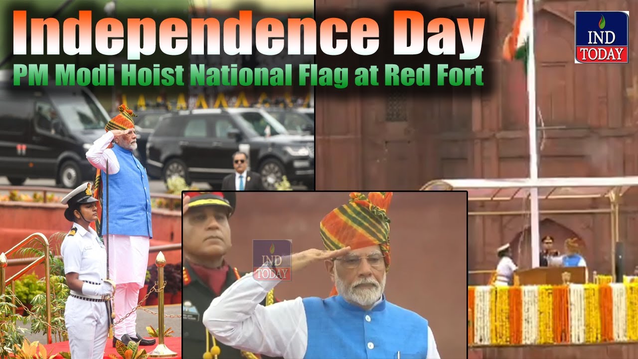 78th Independence Day: PM Modi Hoist National Flag at Ref Fort, Delhi ...