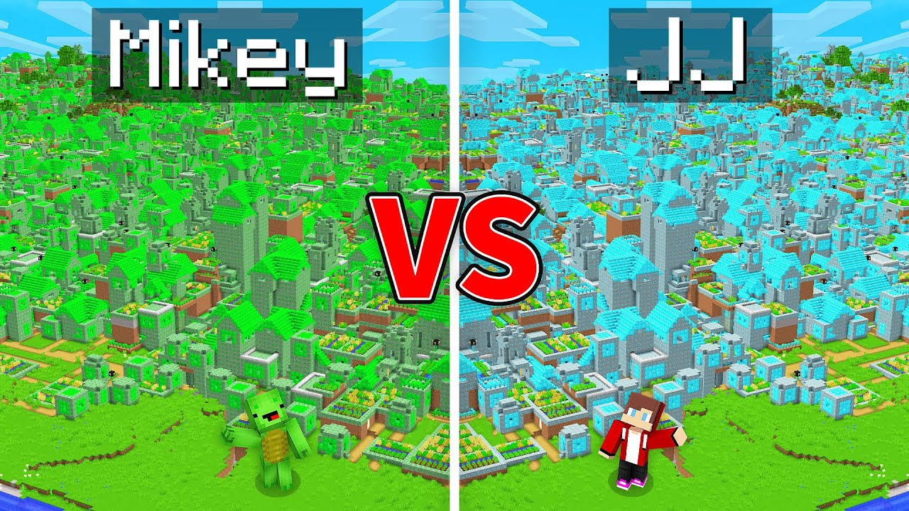 Mikey EMERALD vs JJ DIAMOND Village Survival Battle in Minecraft ...