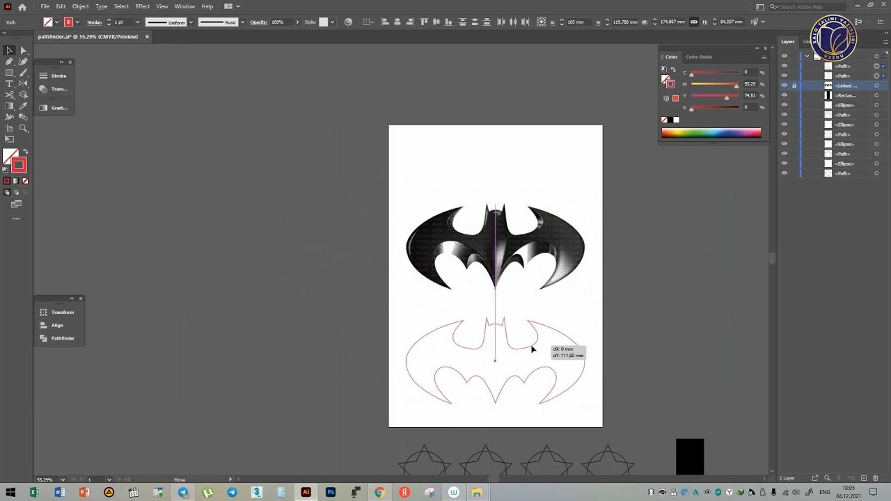 Foto tahrirlash. Adobe Illustrator. 12-dars. Pen tool va pathfinder ...