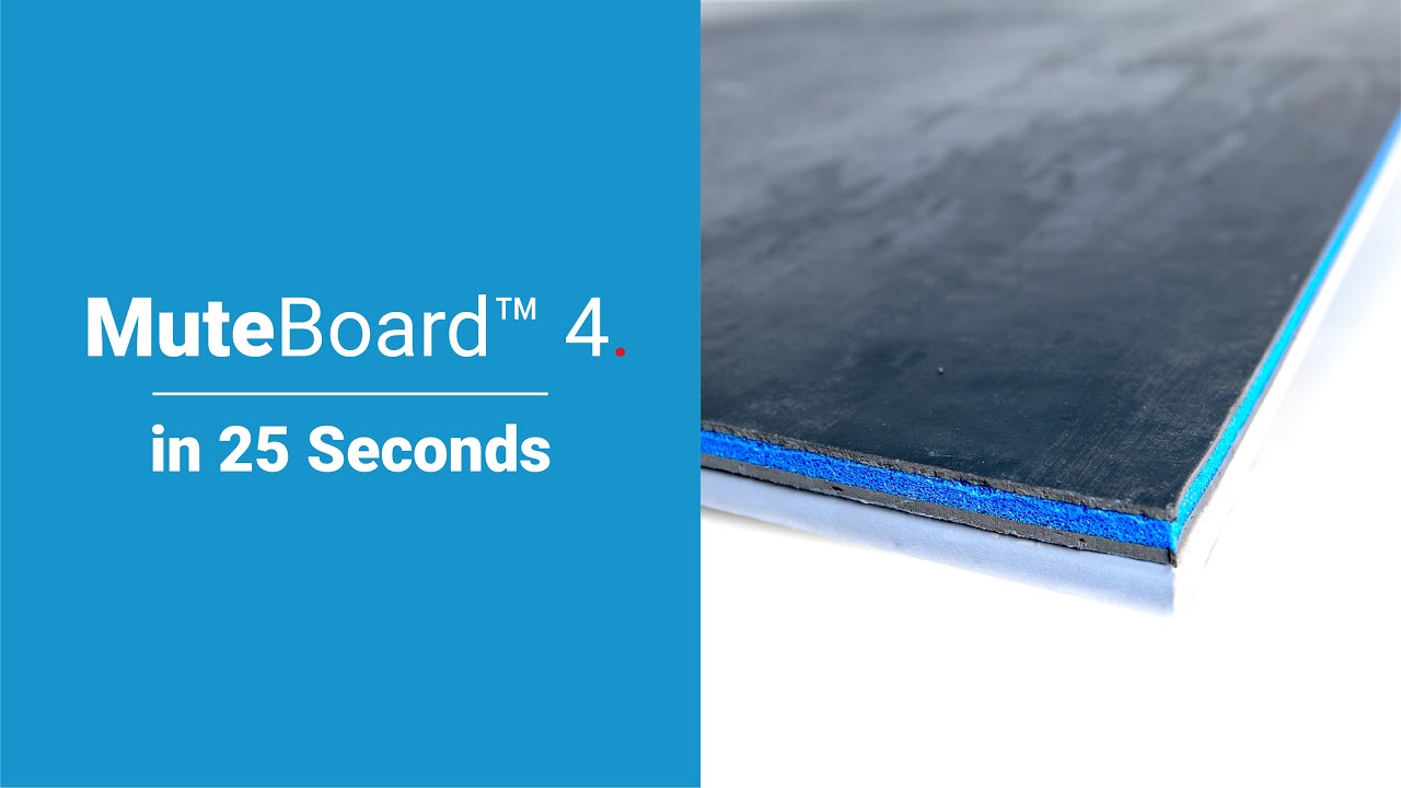 MuteBoard™ 4 - Soundproofing Products for Walls in 25 Seconds - YouTube