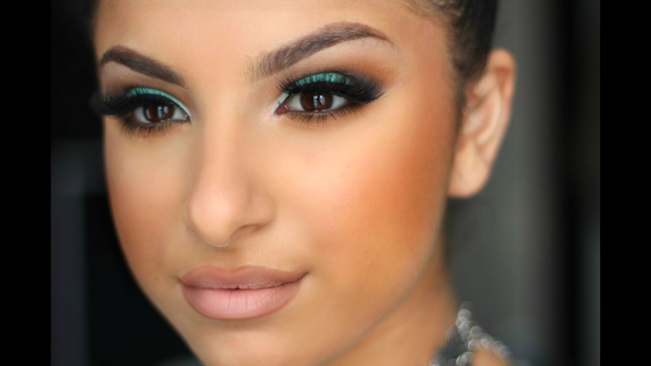 Teal & Warm Brown Makeup Tutorial | Makeup By Leyla - YouTube