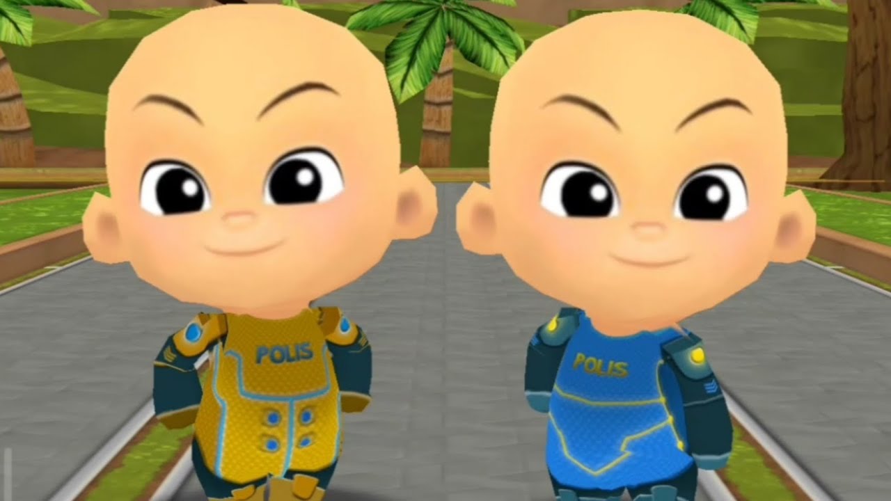 Upin ipin melawan robot jahat | upin ipin metrobot berlari kumpulkan ...
