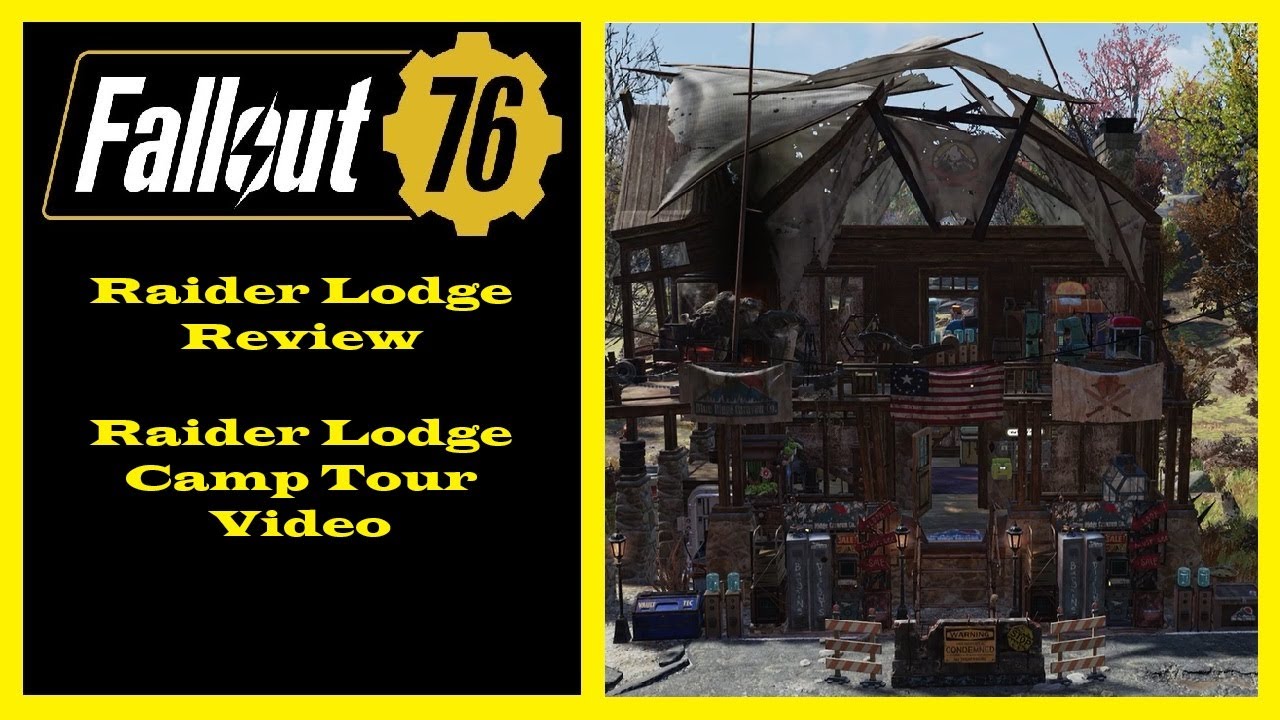 Fallout 76 - Raider Lodge Review - Raider Lodge Camp Tour - YouTube