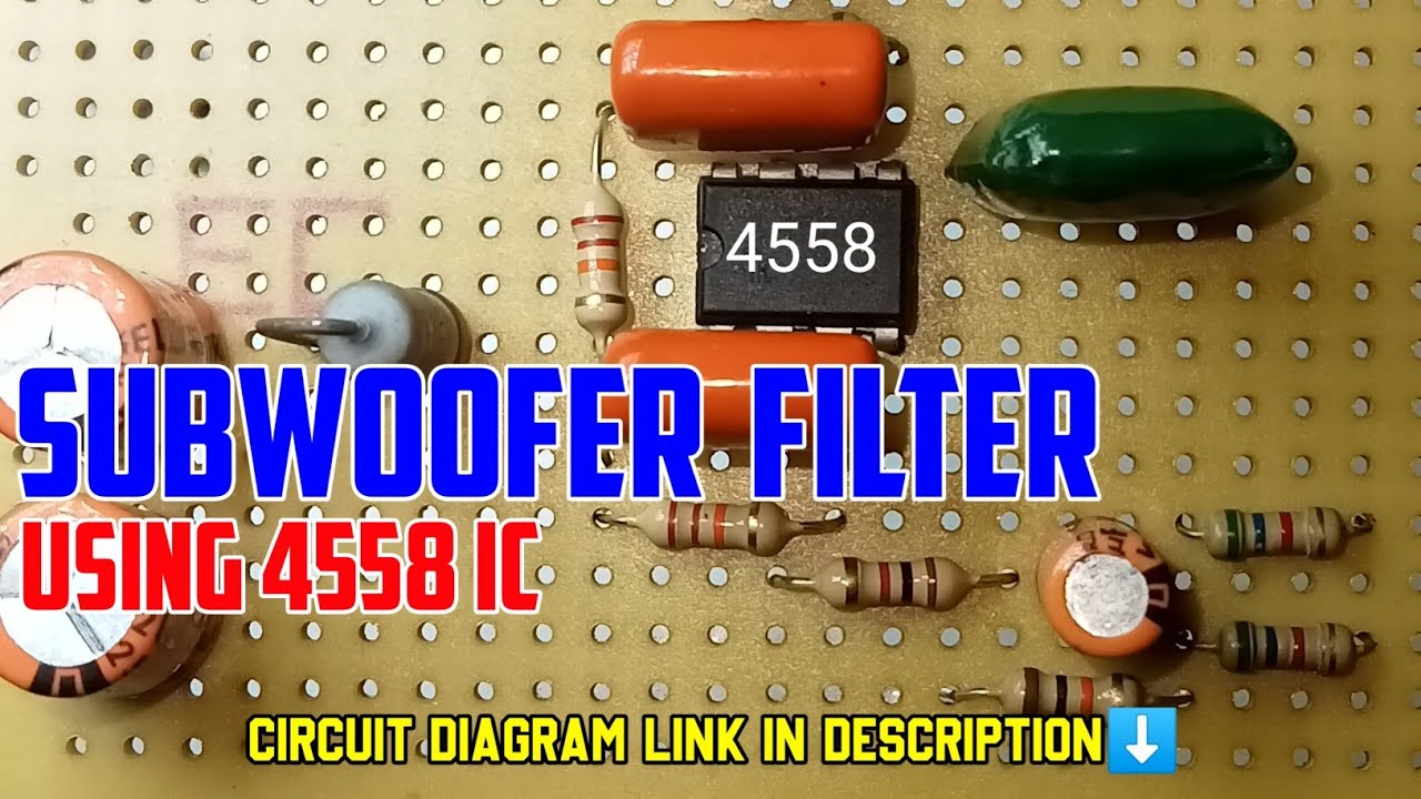 How to make a subwoofer filter circuit using 4558ic | Tripletron - YouTube