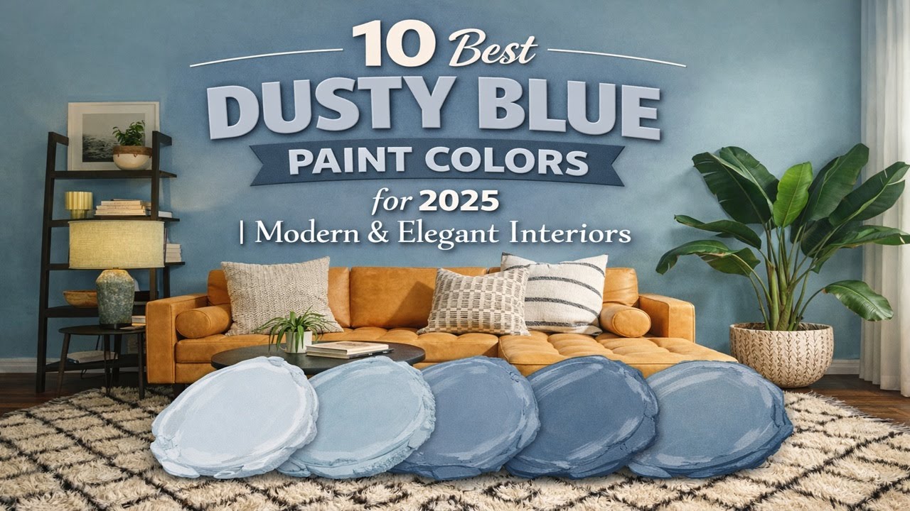 10 Popular Dusty Blue Paint Colors from Well Known Brands - YouTube