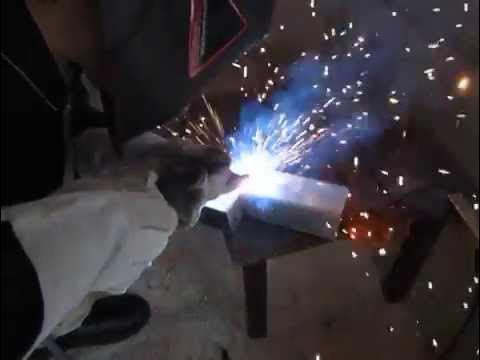 200V半自動溶接機WT-MIG160 MAG溶接（混合ガス） 角パイプ② - YouTube