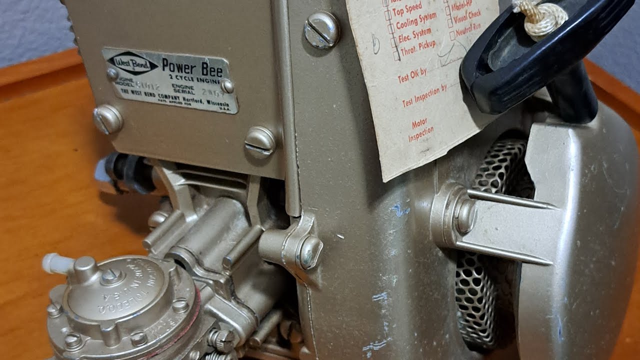 unmounted original 1963 West Bend Power Bee 610 engine on ebay - YouTube