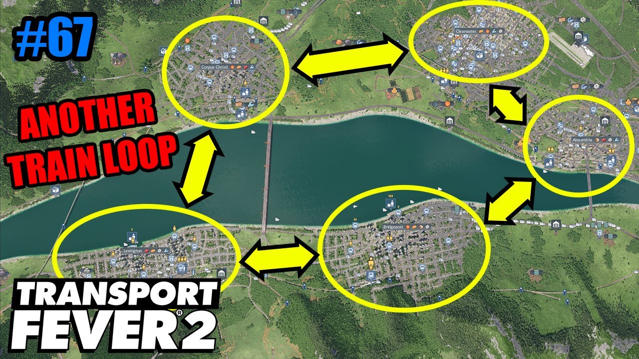 Train Loop Around the River! - Transport Fever 2 - YouTube