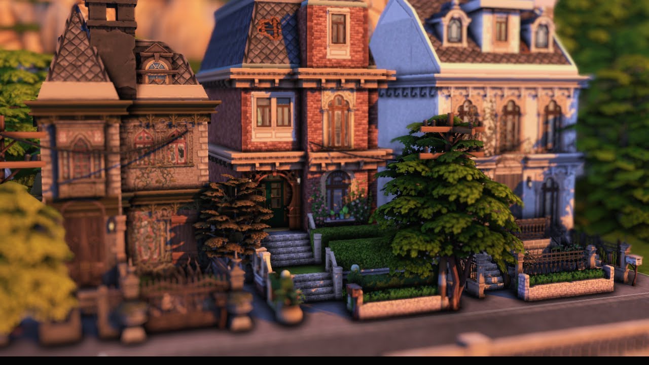 RAVENWOOD TOWNHOUSES | Sims 4 Life and Death | The Sims 4 Speed Build ...