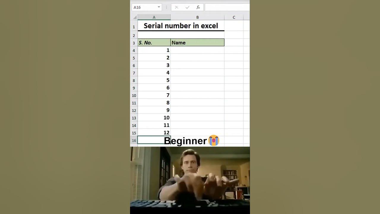Serial number in excel 💯 #exceltutorial #exceltips #exceltricks #spreadsheetskills - YouTube