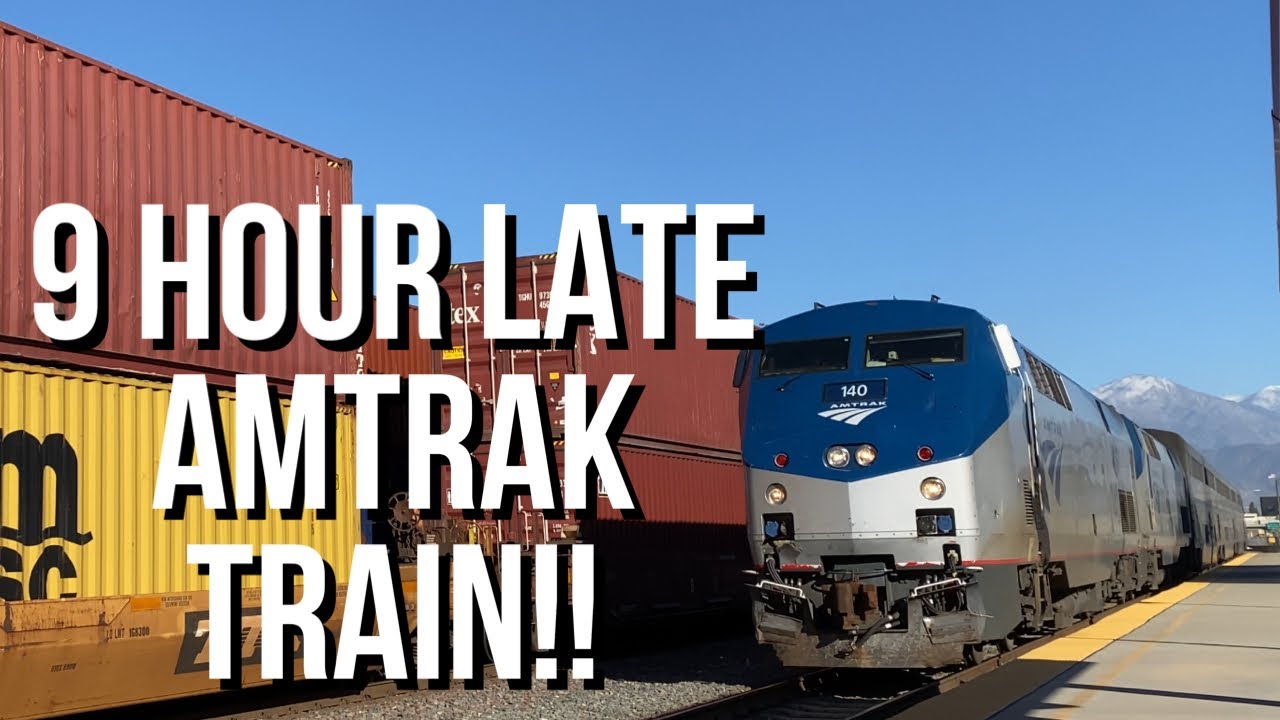 9 HOUR LATE AMTRAK TRAIN! Railfanning San Bernardino 11/16/22 - YouTube