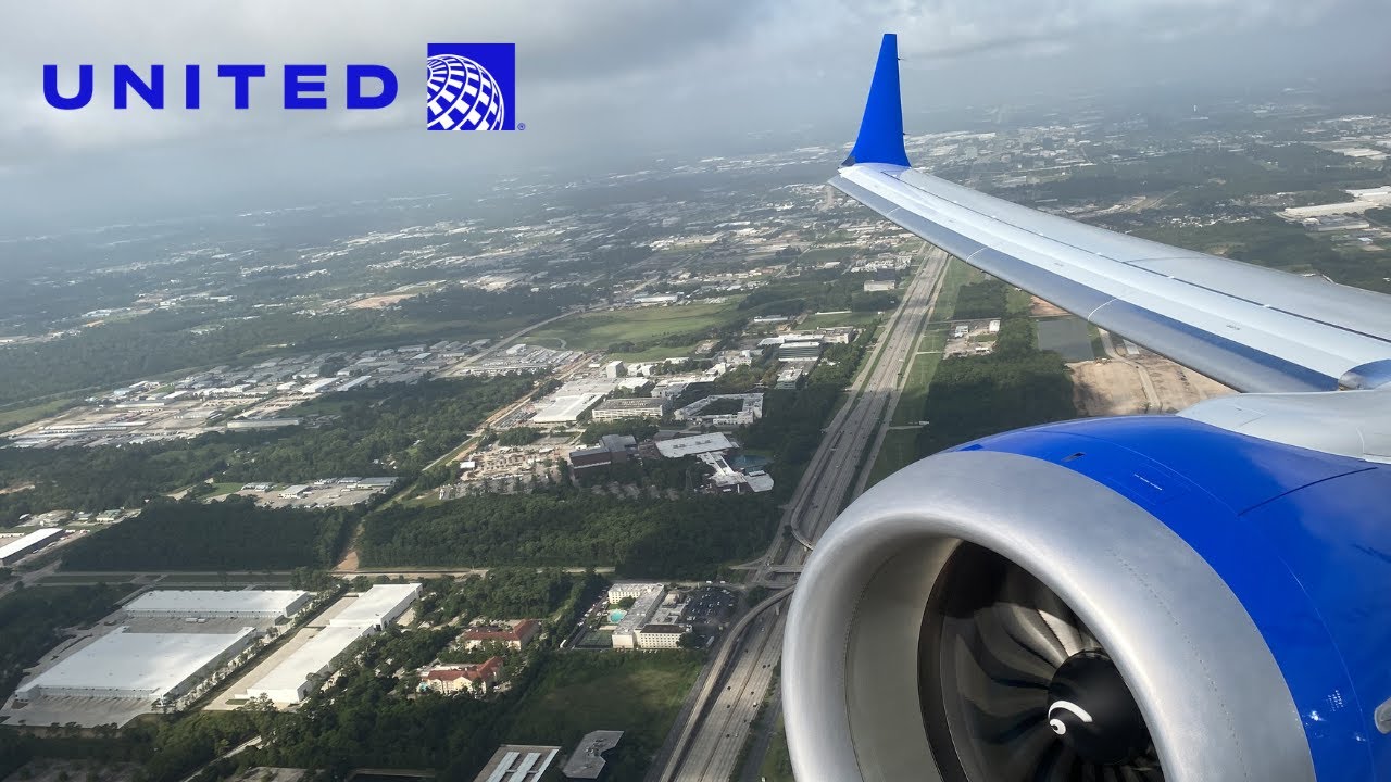 United 737 MAX 8 Takeoff from Houston Intercontinental Airport (IAH ...