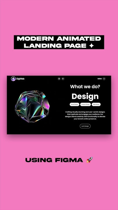 Modern Animated Landing Page in Figma | 3D Animated Design #figma # ...