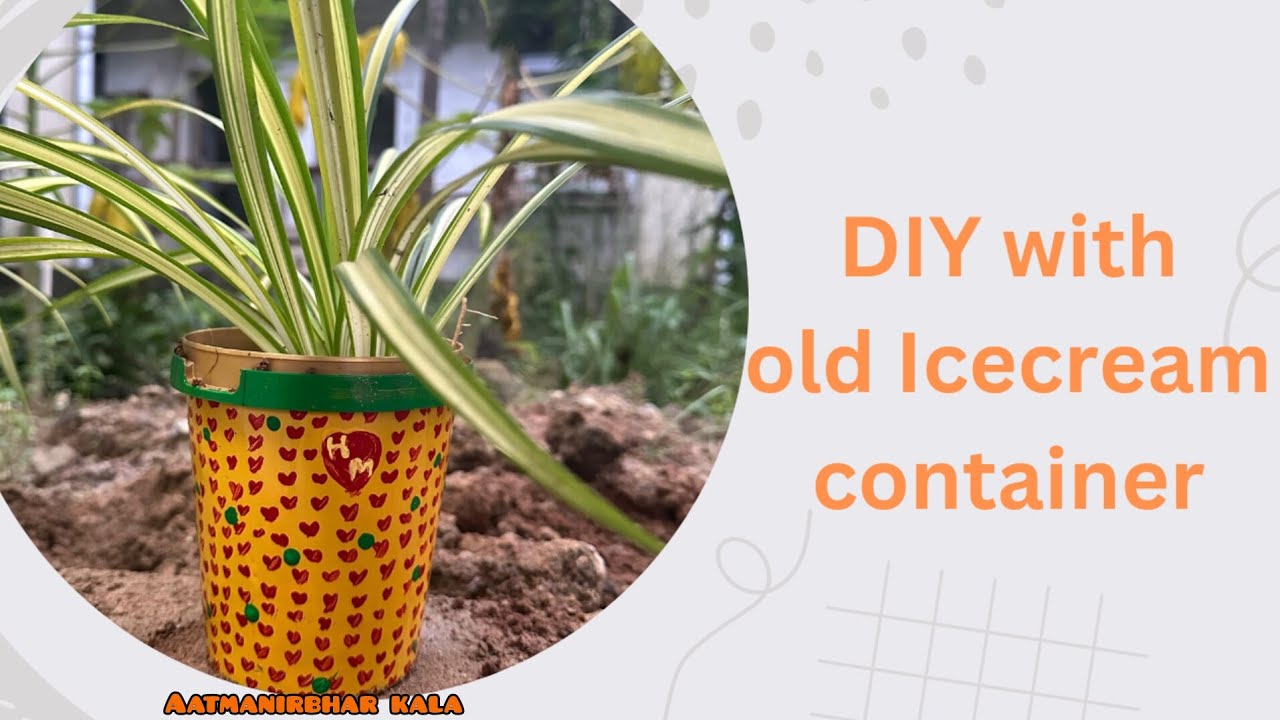 Before you Throw it away try this ice cream container | Quick DIY | No ...