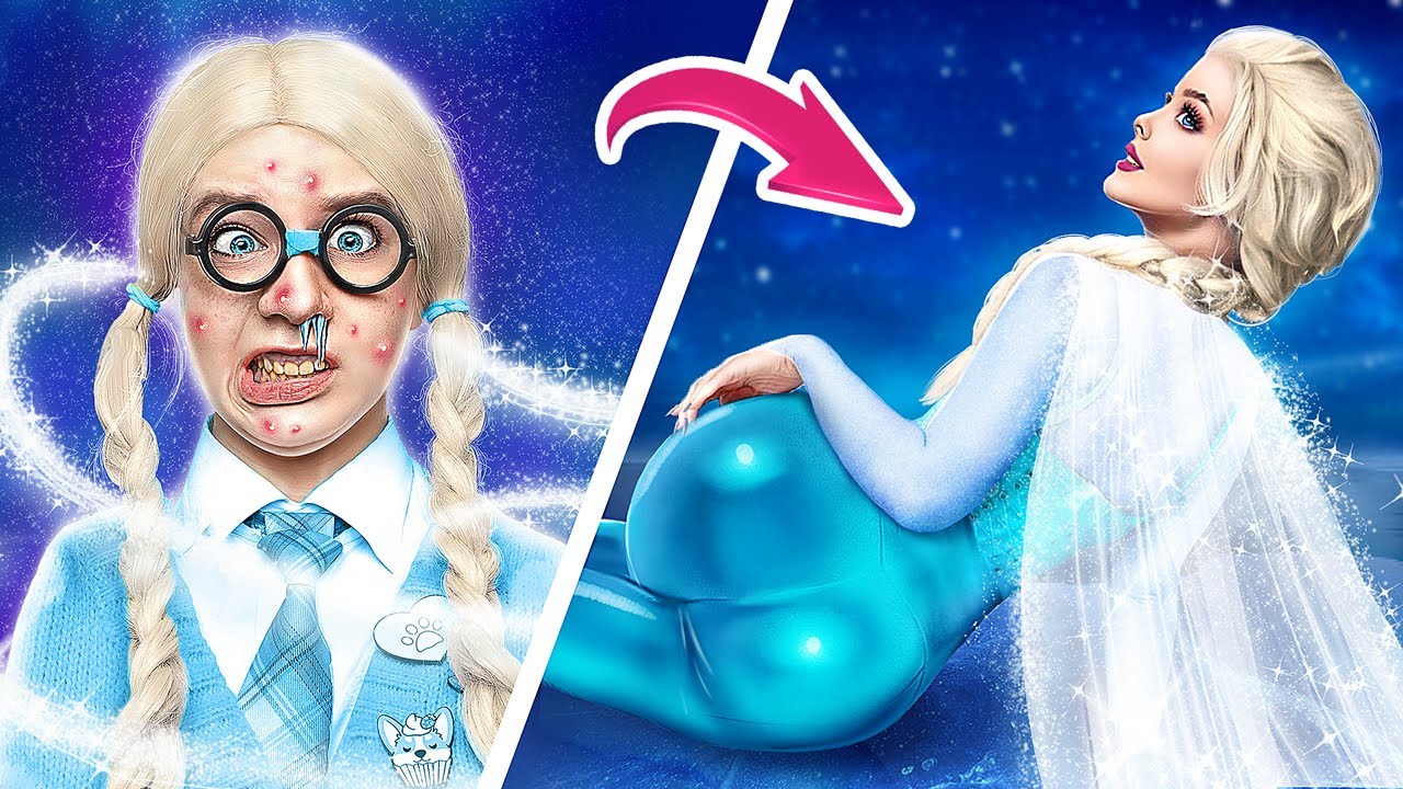 How to Become Elsa! From NERD to Popular! Extreme Transformation! - YouTube