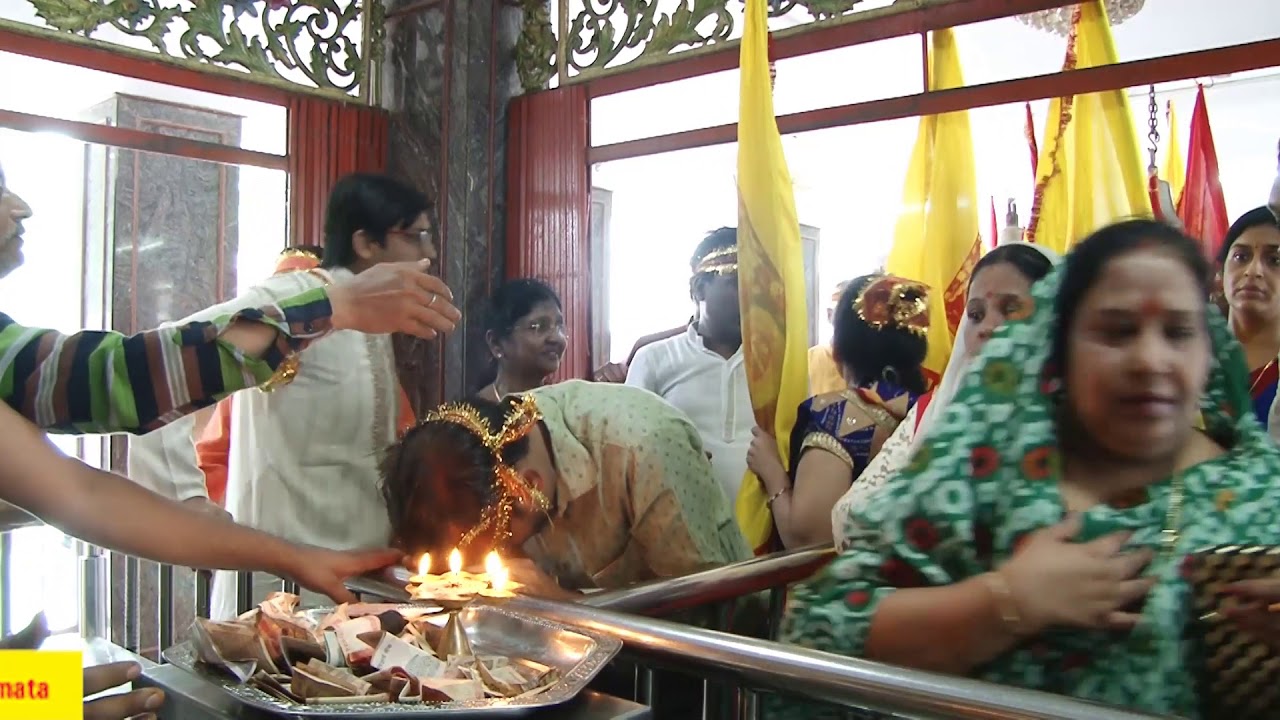 MAHASAR MATA निशान पदयात्रा 2018, PART 11. मयाँ के श्री चरणों मे निशान ...